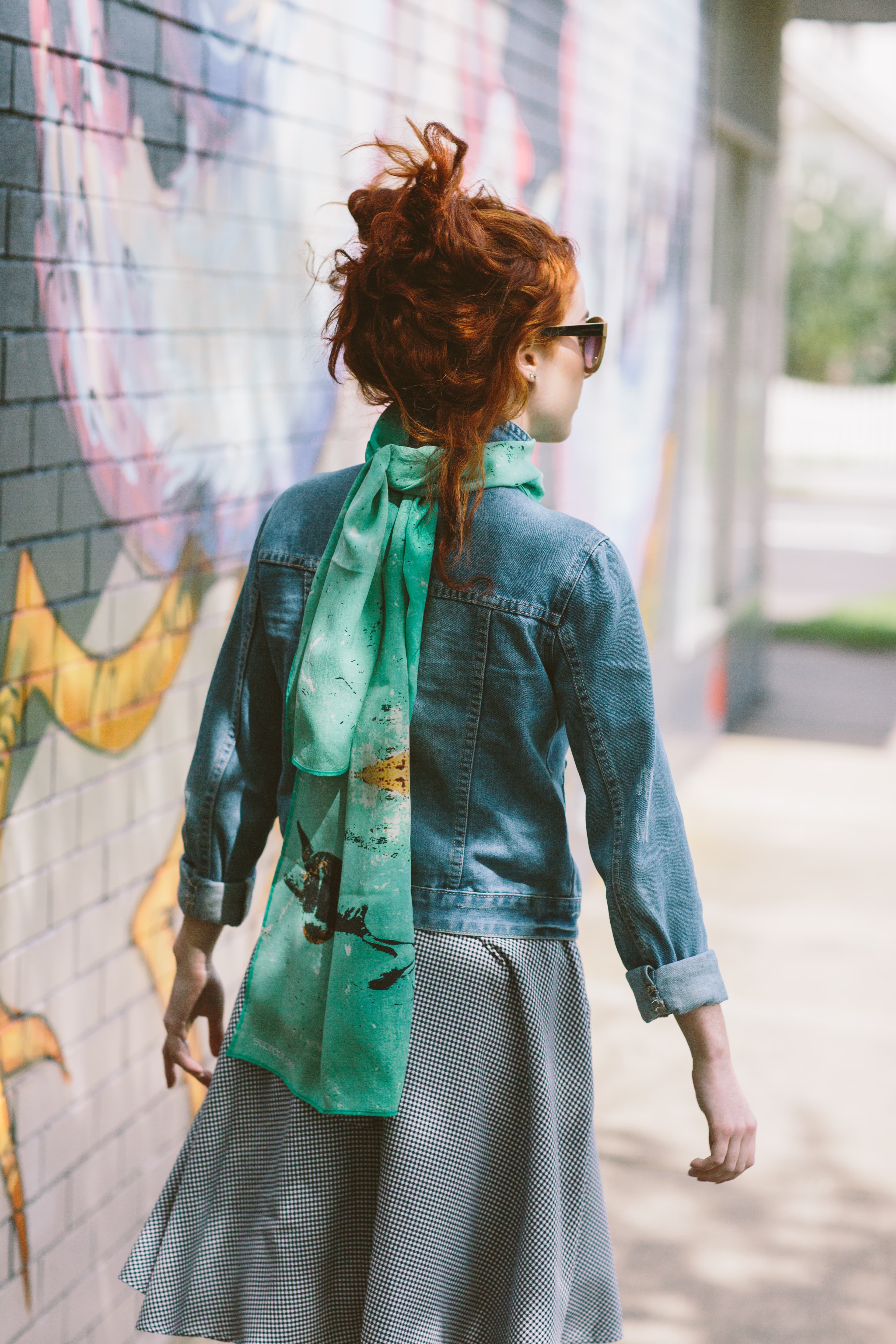 Village Dog 100% Silk Scarf - Kouwi.com