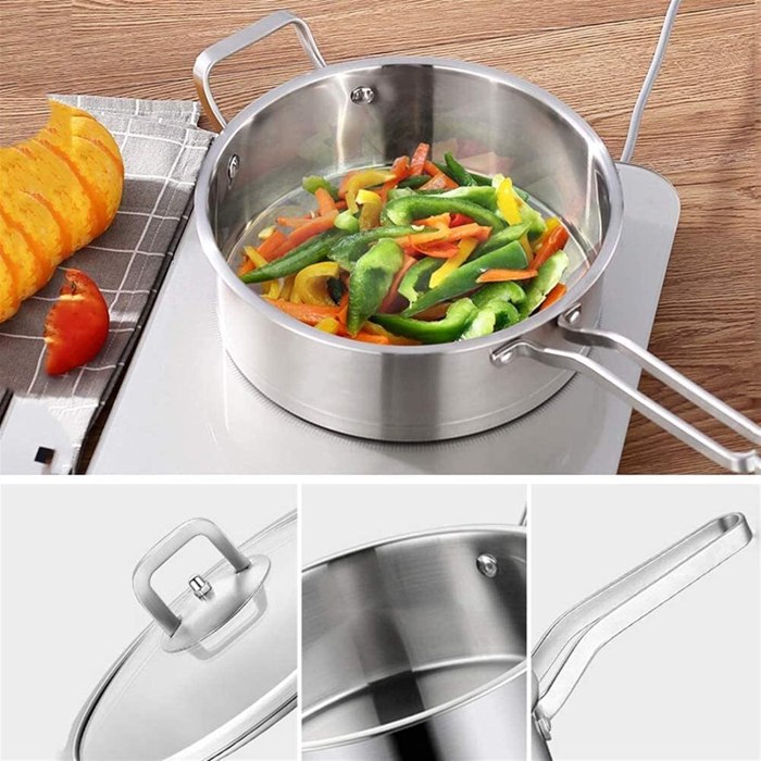 Premium 6-Piece Stainless Steel Cookware Set
