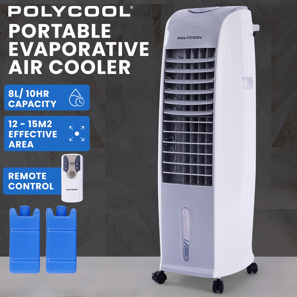 PolyCool 8L Evaporative Cooler: Energy-Efficient Comfort